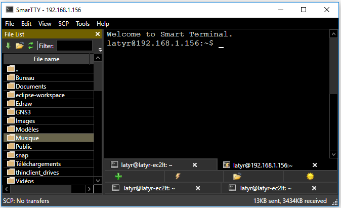 SSH client : SmarTTY - Networks and Telecommunications Services