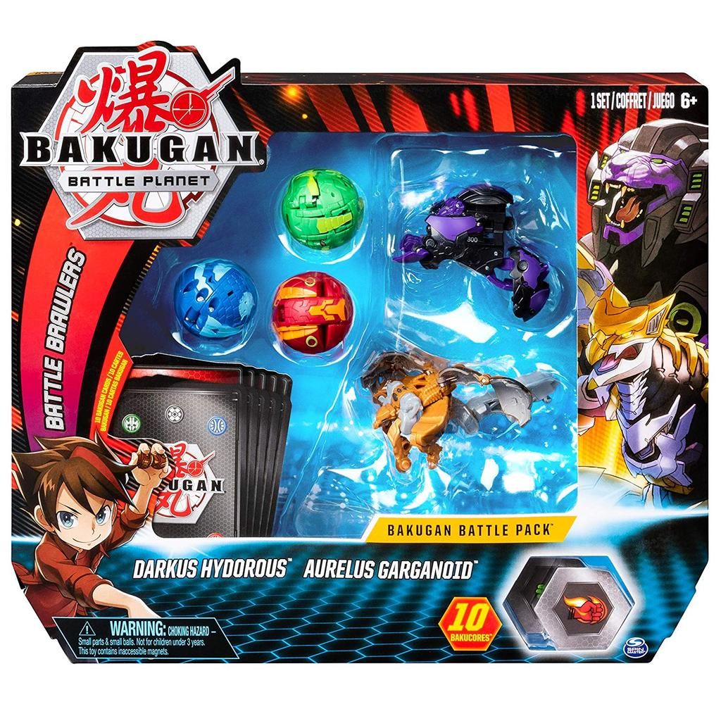 Bakugan - 6054981 - Jouet enfant à collectionner - Battle Pack Darkus Hydorous/Aurelus Garganoid ...