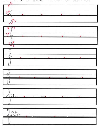 ECRITURE : la lettre "F" en cursive pour G.S - Période 5 - Sem 6 - La ...