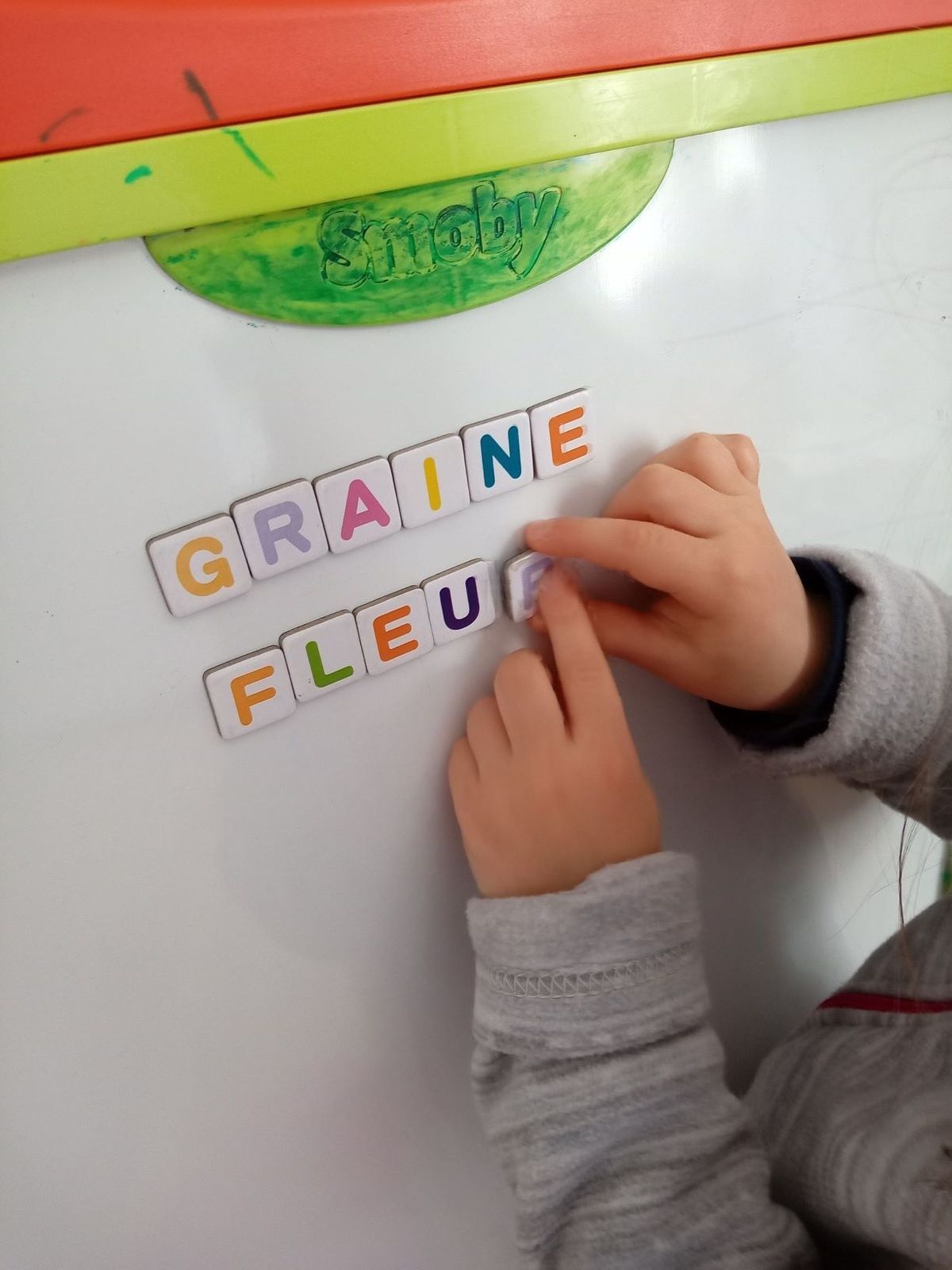 Ecriture étiquettes-mots - La classe des Petits Lapins