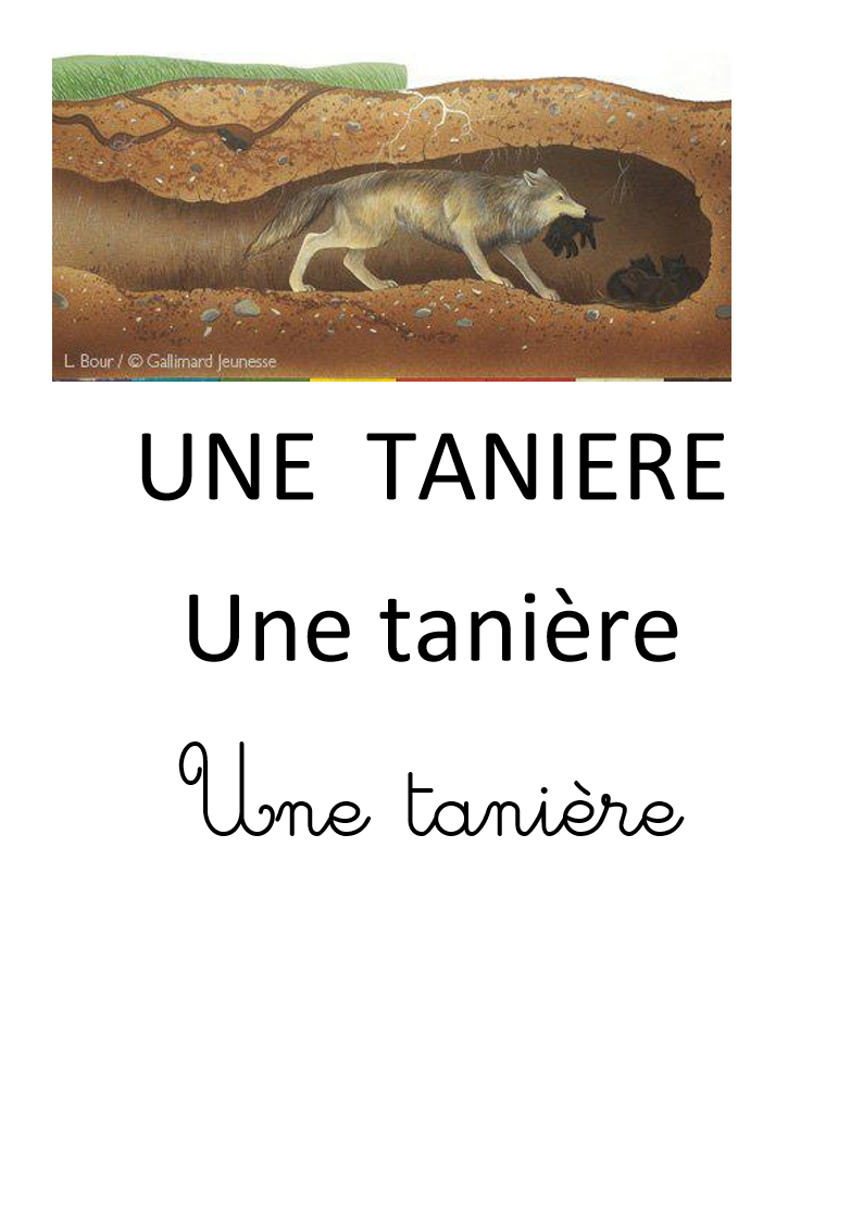 imagier autour du thème du loup - Materestelle