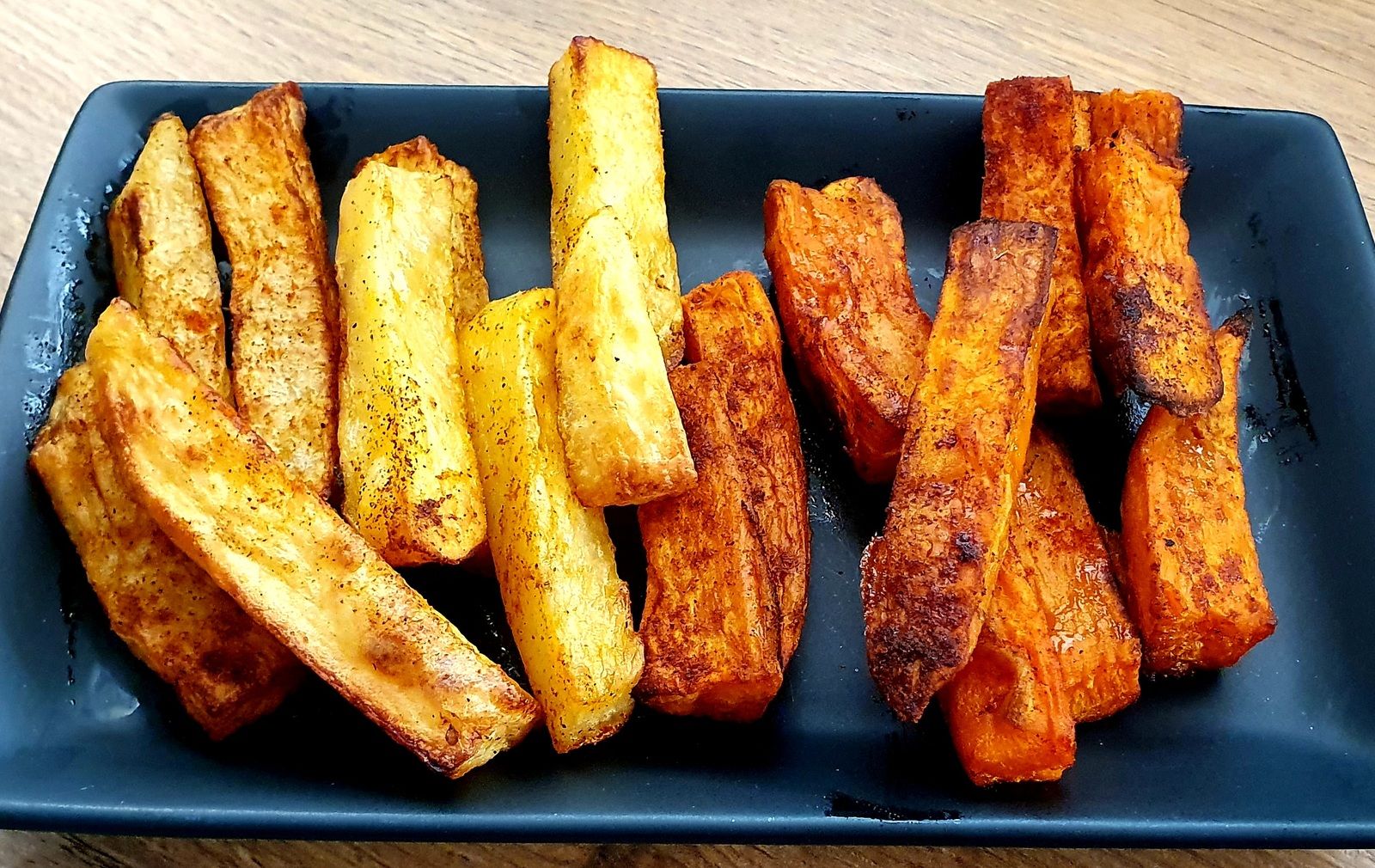 Frites de patate douce et de pomme de terre - En route vers le changement