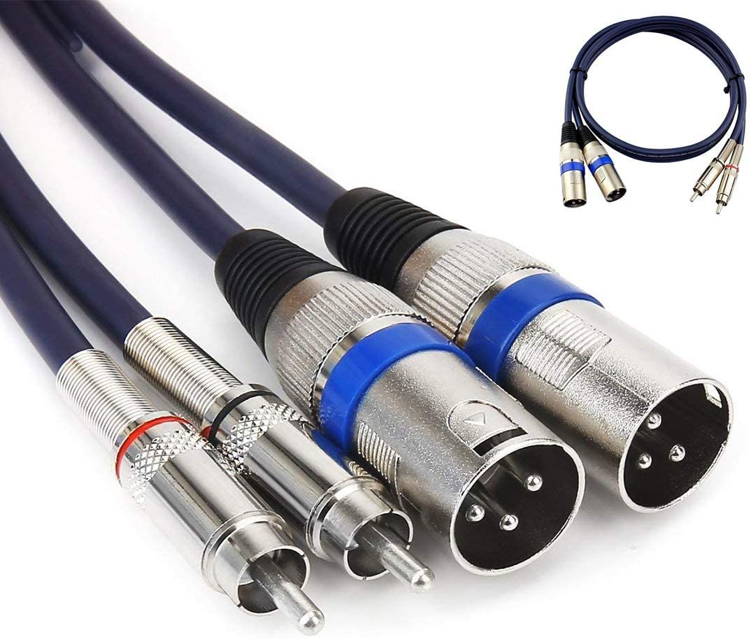 Dual Male XLR auf Cinch Kabel, 2 XLR auf 2 Cinch / Phono Stecker HIFI ...