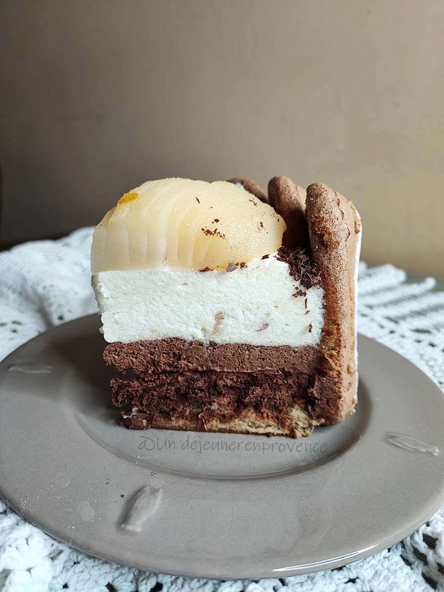Charlotte Poire chocolat facile - Un dejeuner en Provence